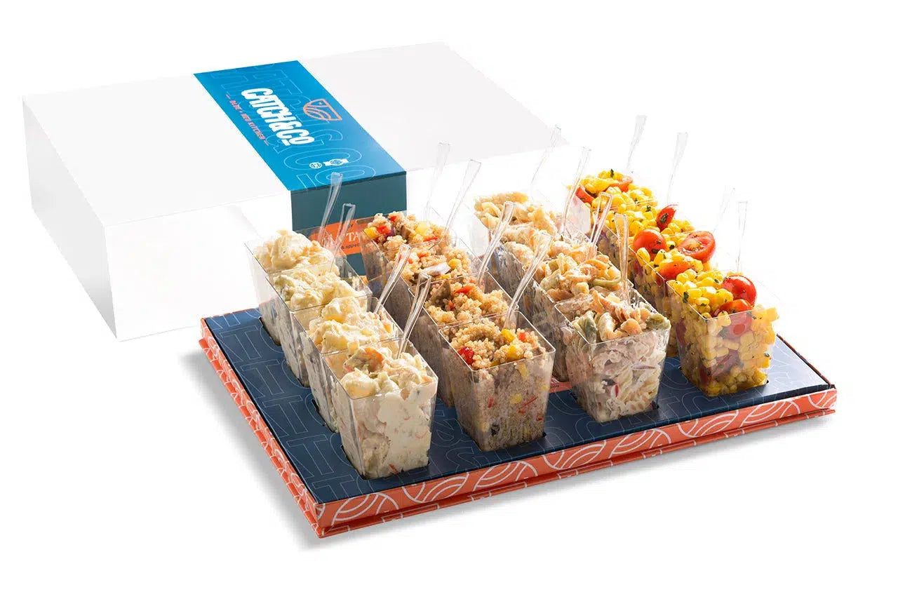 Mini Appetizer Salad Cups Platter – Tuv Taam Fish | Catch & Co